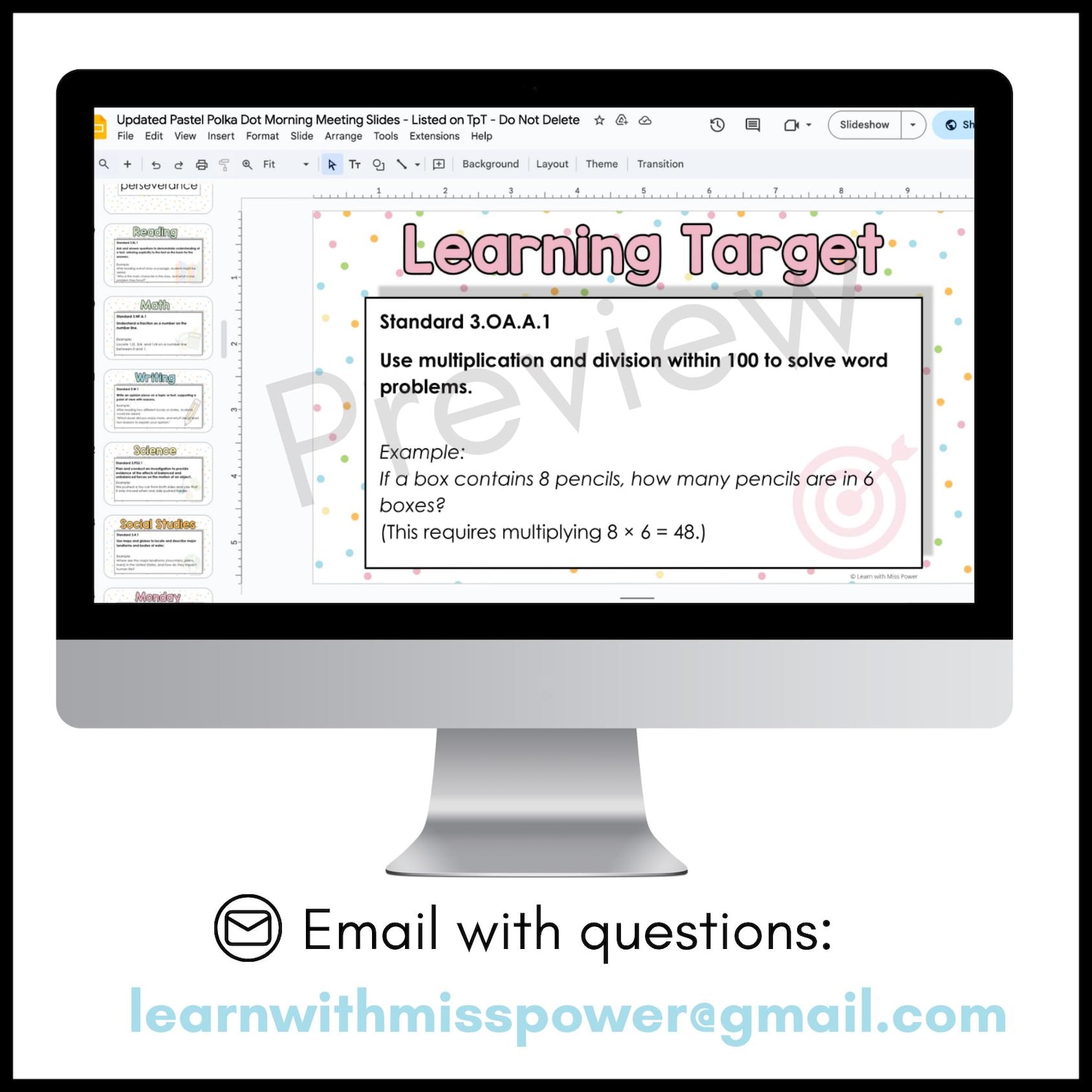 Morning Agenda Slides | Daily Slides Templates | Morning Meeting Google ...