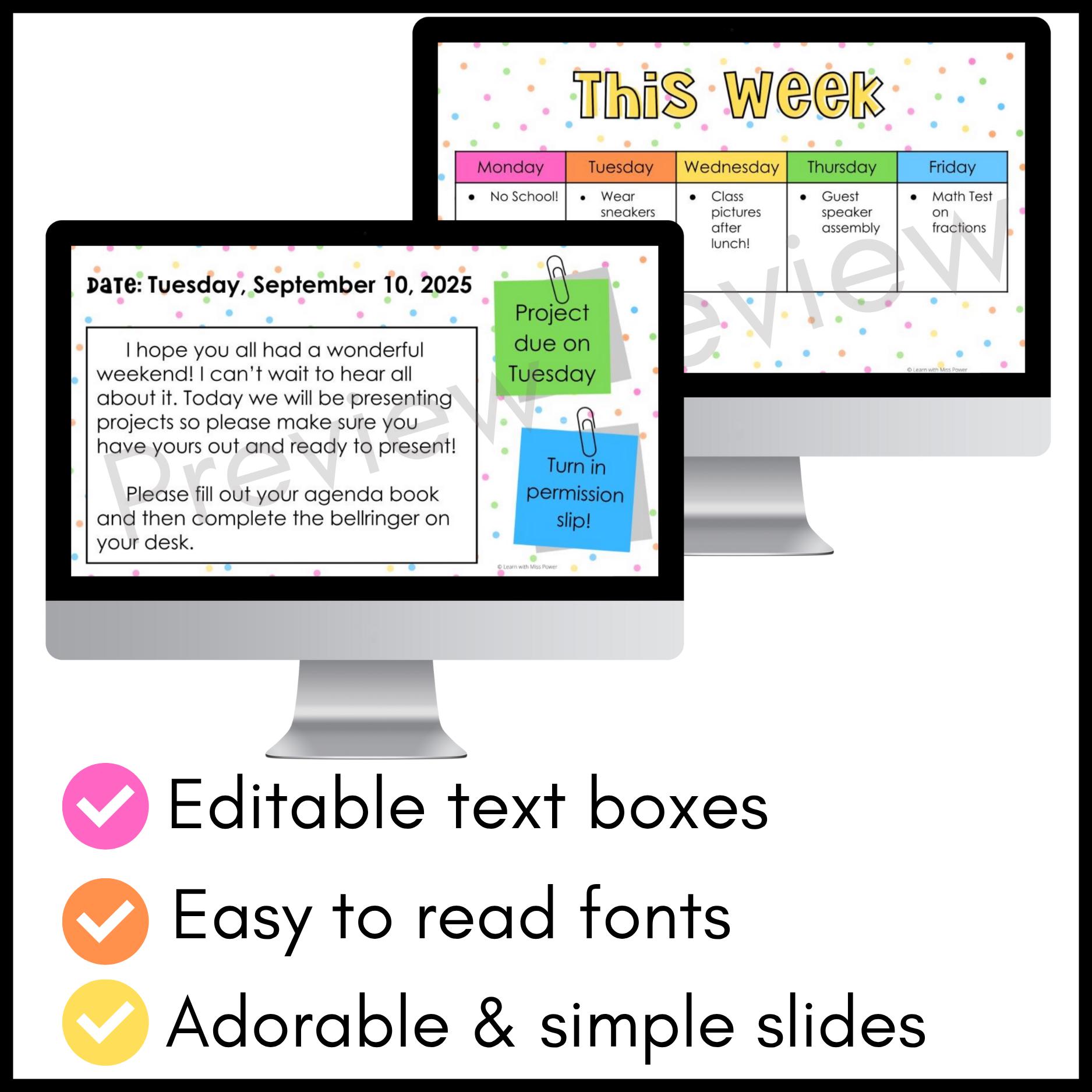 Morning Agenda Slides | Daily Slides Templates | Classroom Daily Google ...