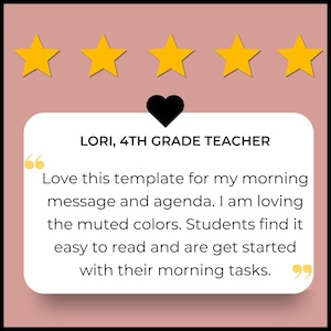 Class Slides, Daily Google Slides Templates for Classroom, Agenda ...