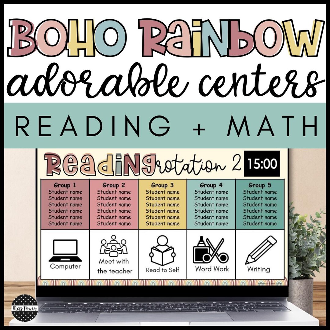 Boho Classroom Rotation Chart Slides: Editable Daily Planner (google ...