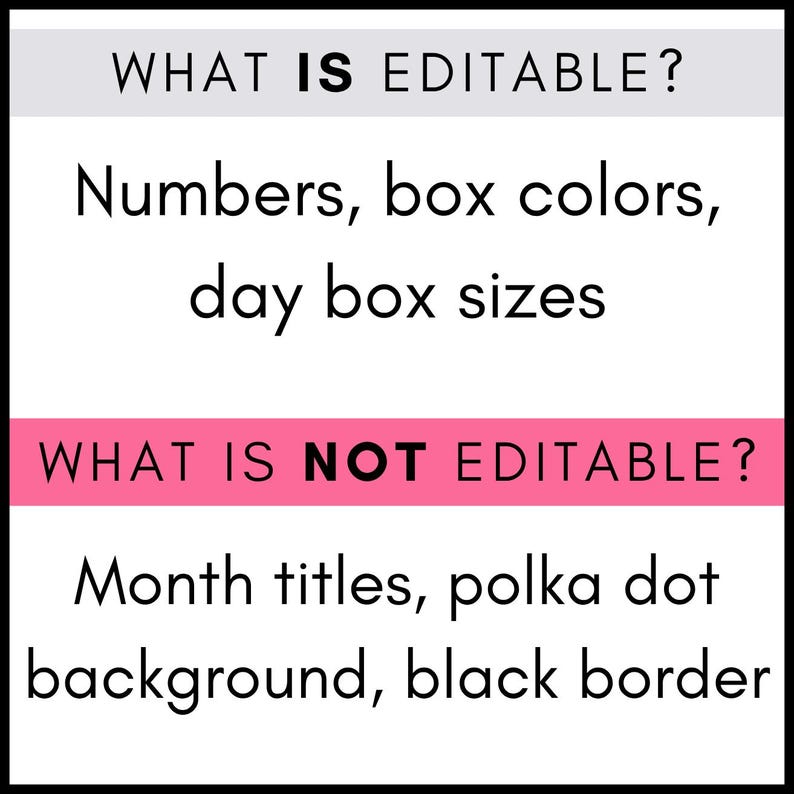 Editable Monthly Calendar 2025-2026: Google Slides, Printable PDF - Etsy