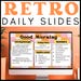 Retro Daily Slides | Daily Classroom Slides | Morning Agenda Slides ...