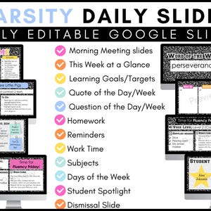 Daily Slides Templates | Daily Agenda Slides | Morning Meeting Google ...