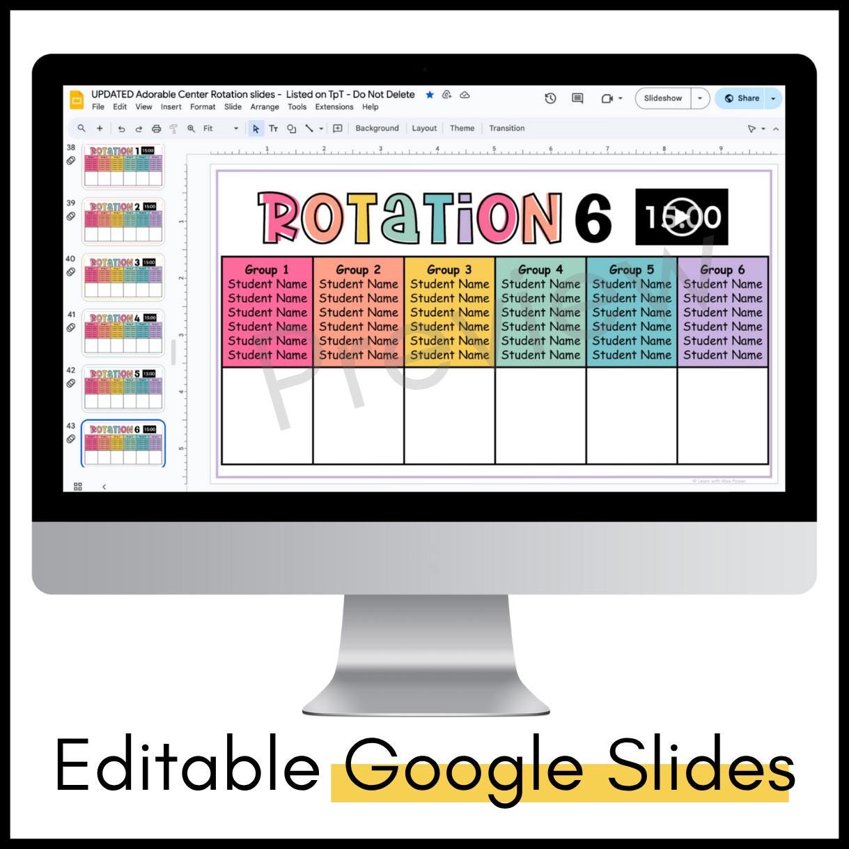 Center Rotation Chart | Small Group Rotation Slides | Morning Agenda ...