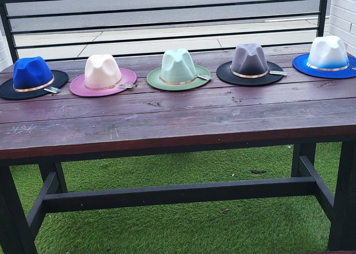 YELLOW Fedora Hat - Etsy