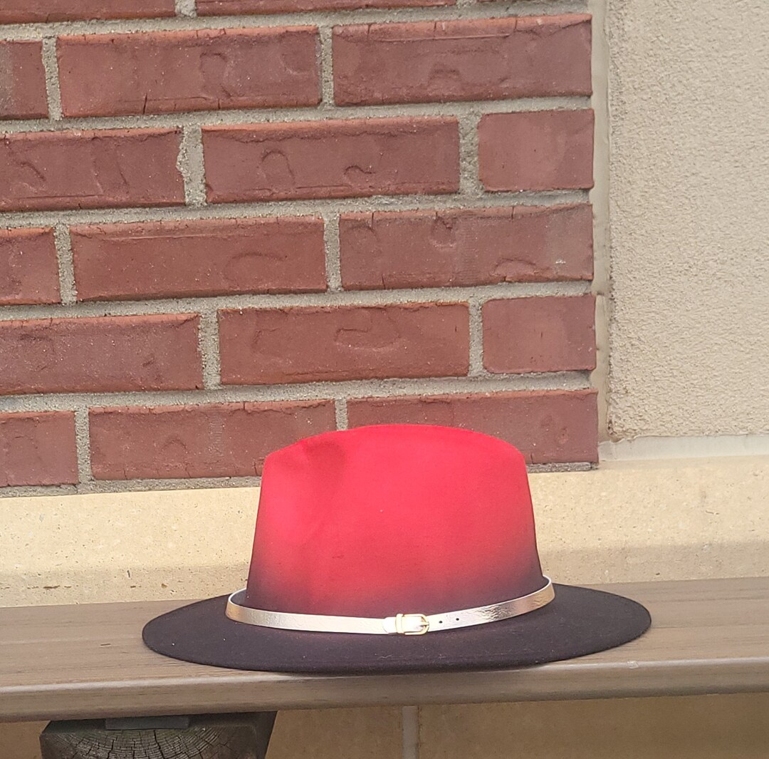 RED Fedora Hat - Etsy