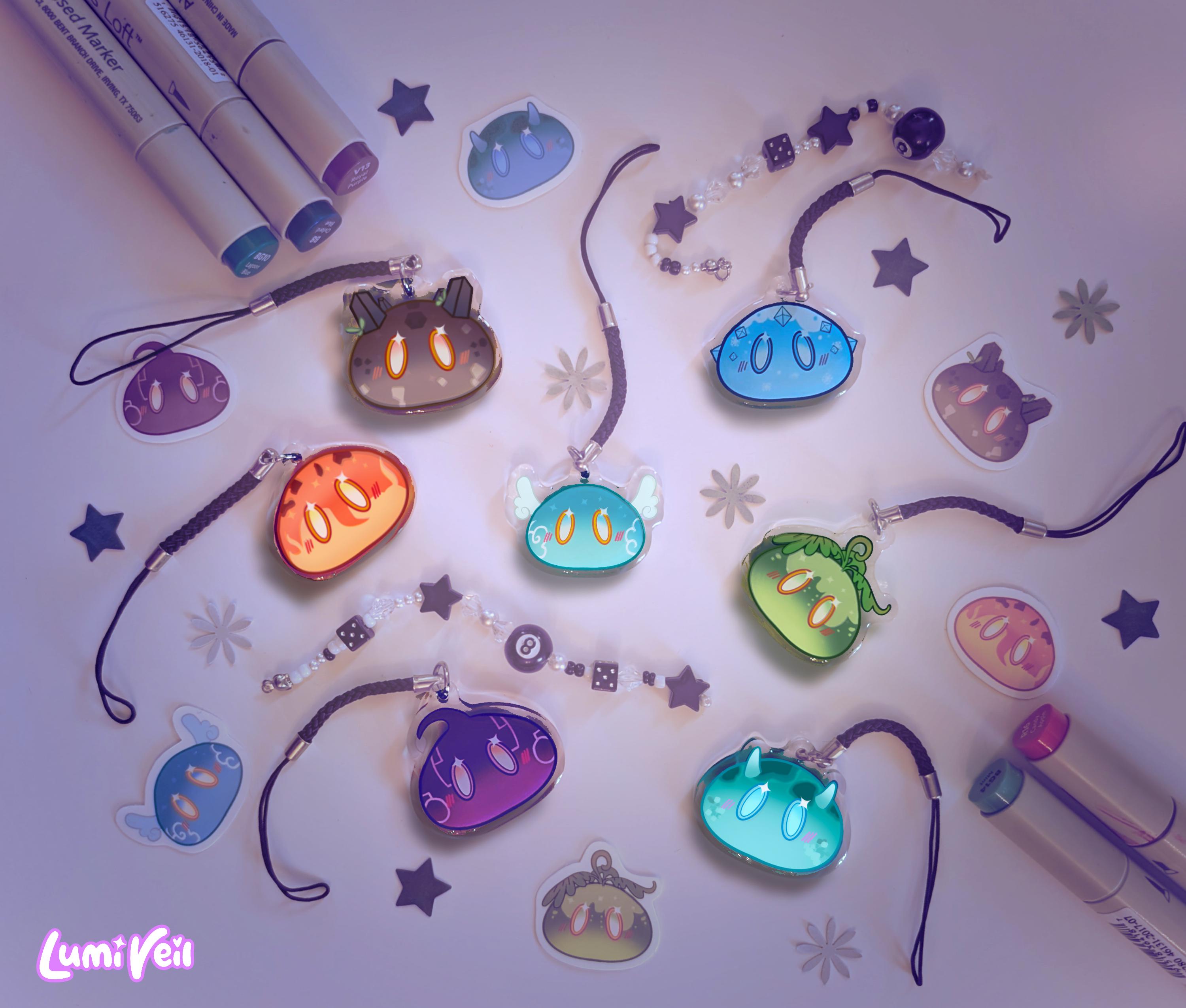 Mini Genshin Slime Charms - Etsy