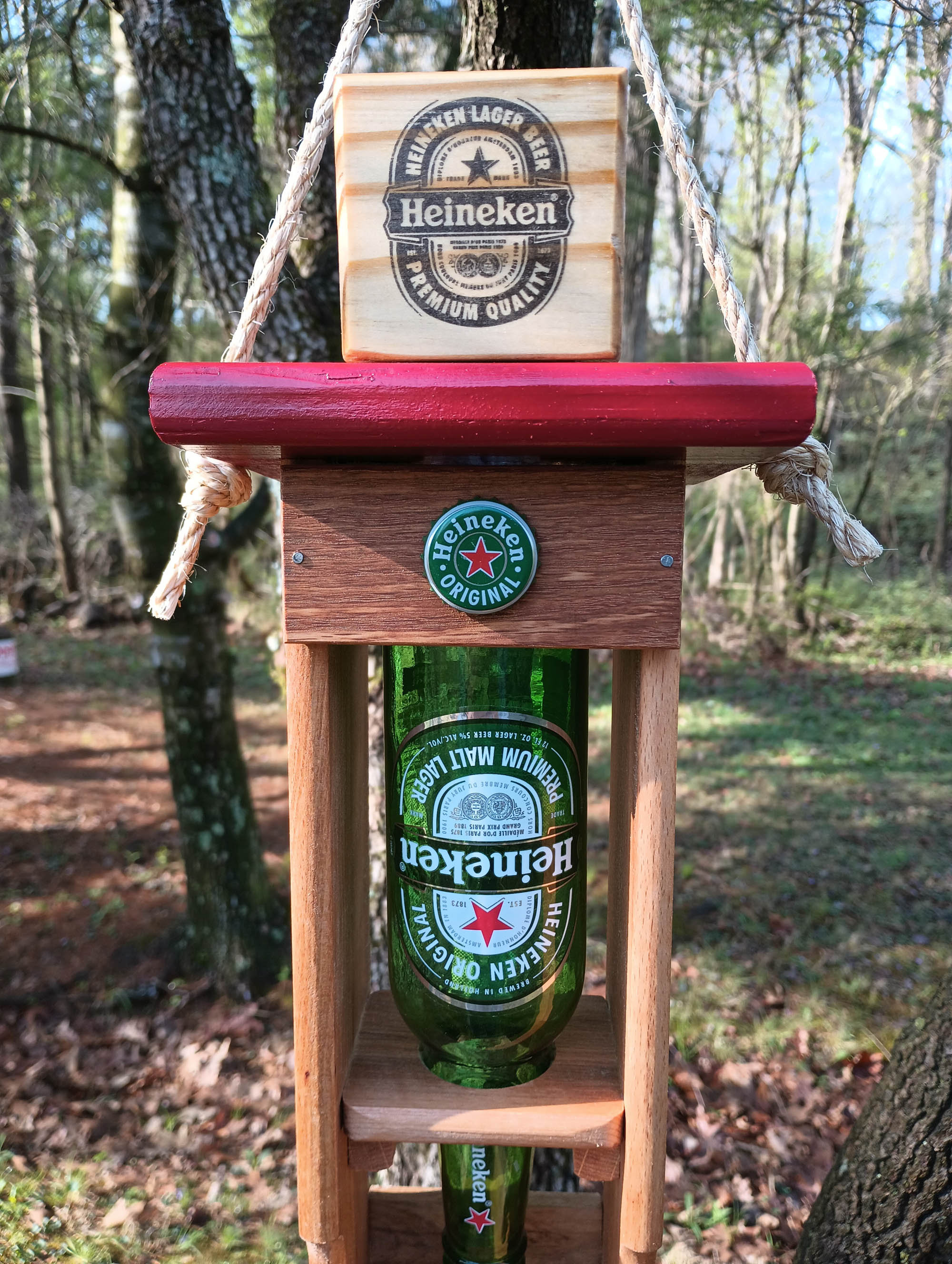 Heineken Beer Bottle Easy Fill Bird Feeder - Etsy