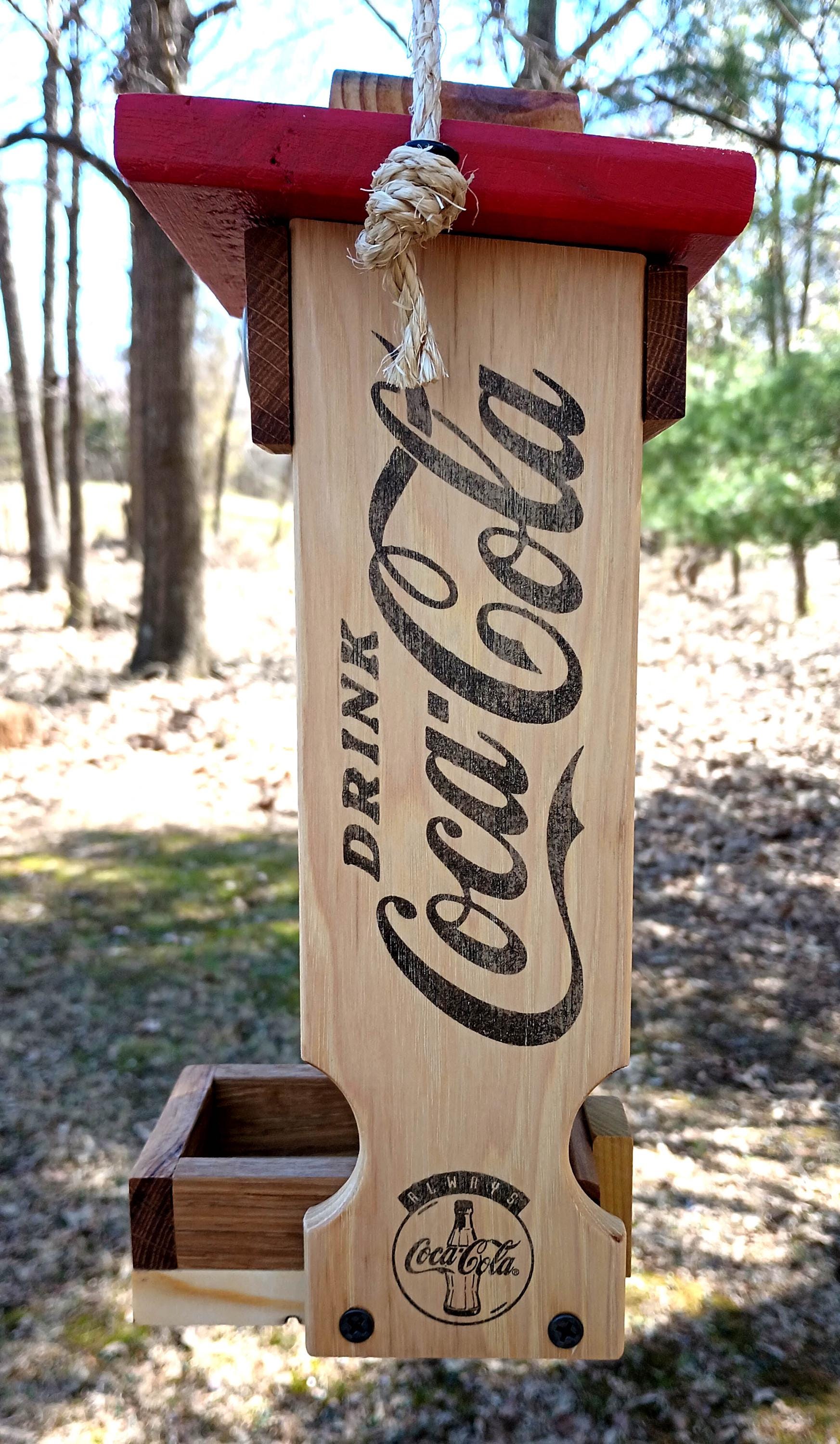 Coca Cola Vintage Mini Soda Bottle Easy Fill Bird Feeder - Etsy