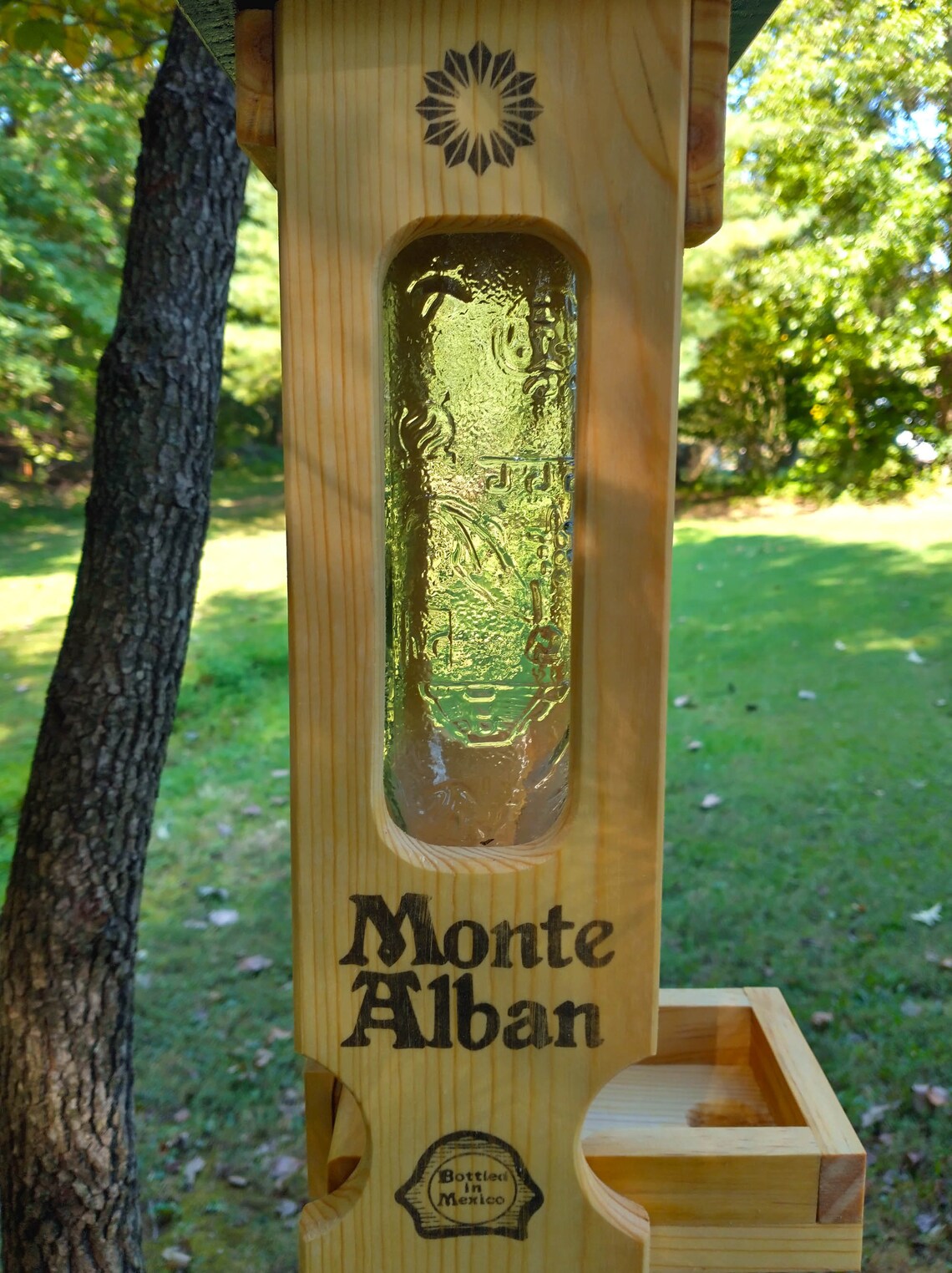 Monte Alban Mezcal Bottle Easy Fill Bird Feeder - Etsy