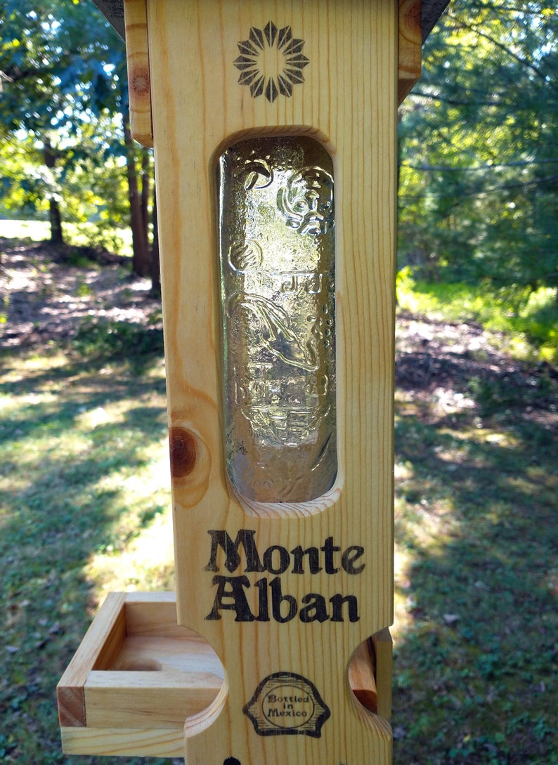 Monte Alban Mezcal Bottle Easy Fill Bird Feeder - Etsy