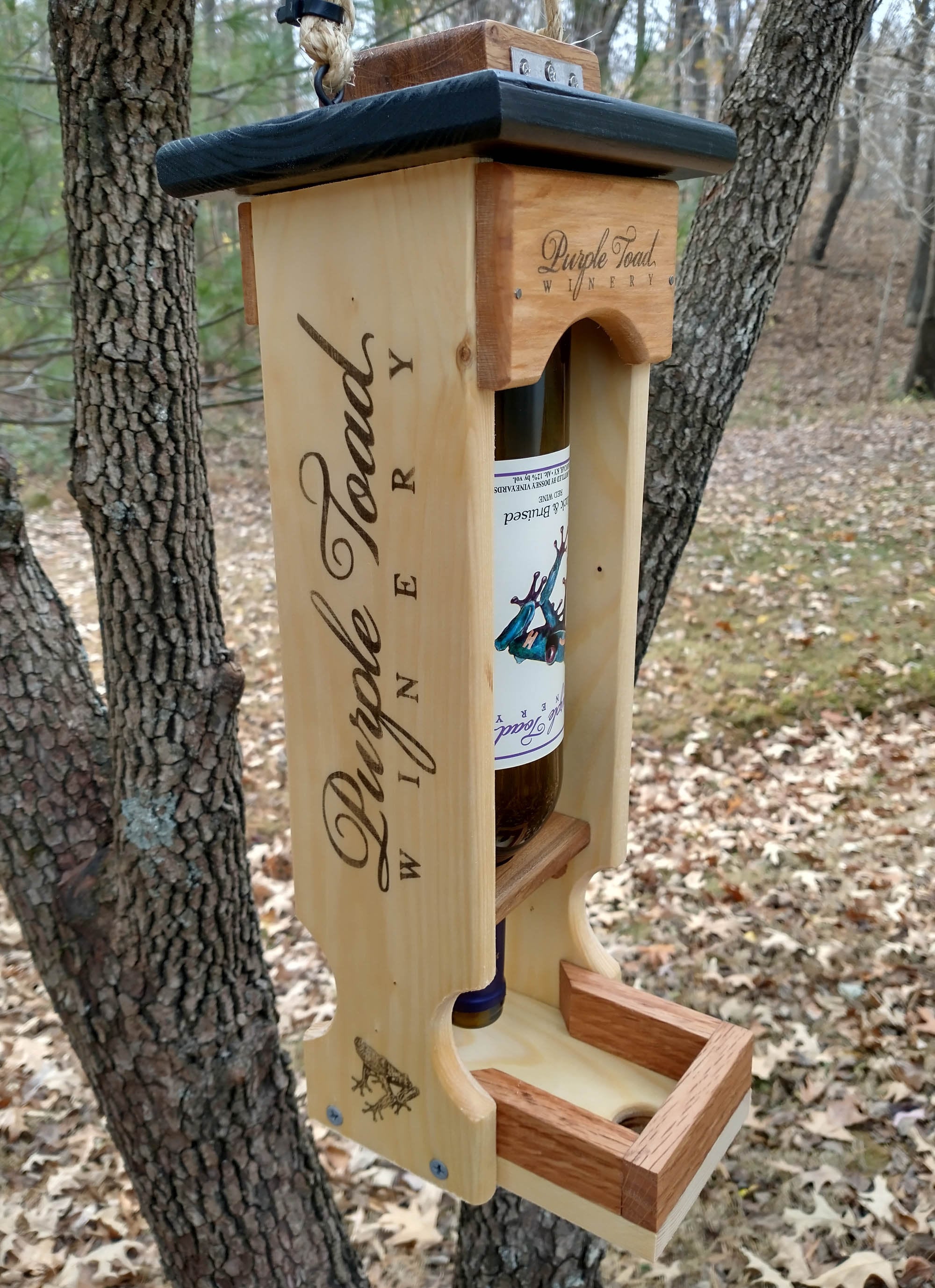Purple Toad Winery Bottle Easy Fill Bird Feeder - Etsy