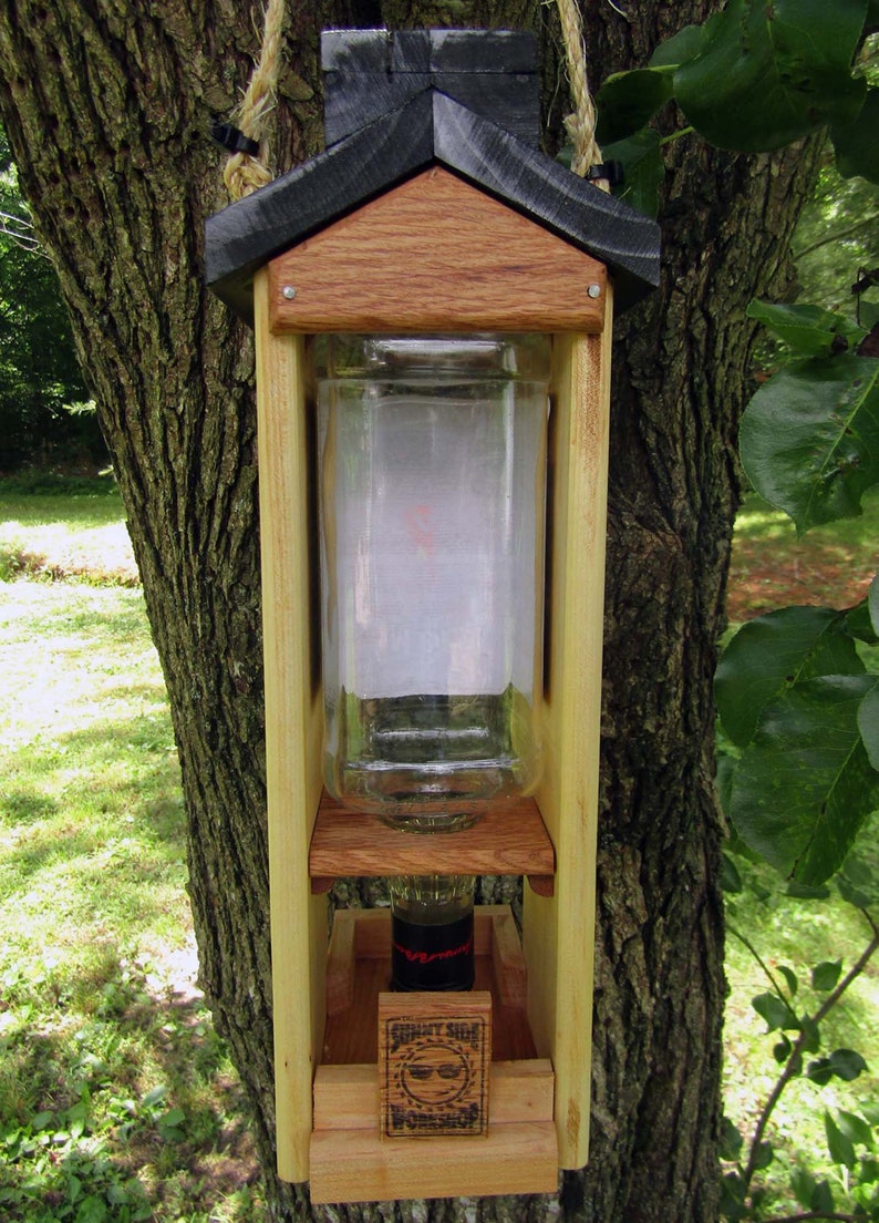 Jim Beam Peach Whiskey Bottle Easy Fill Bird Feeder - Etsy
