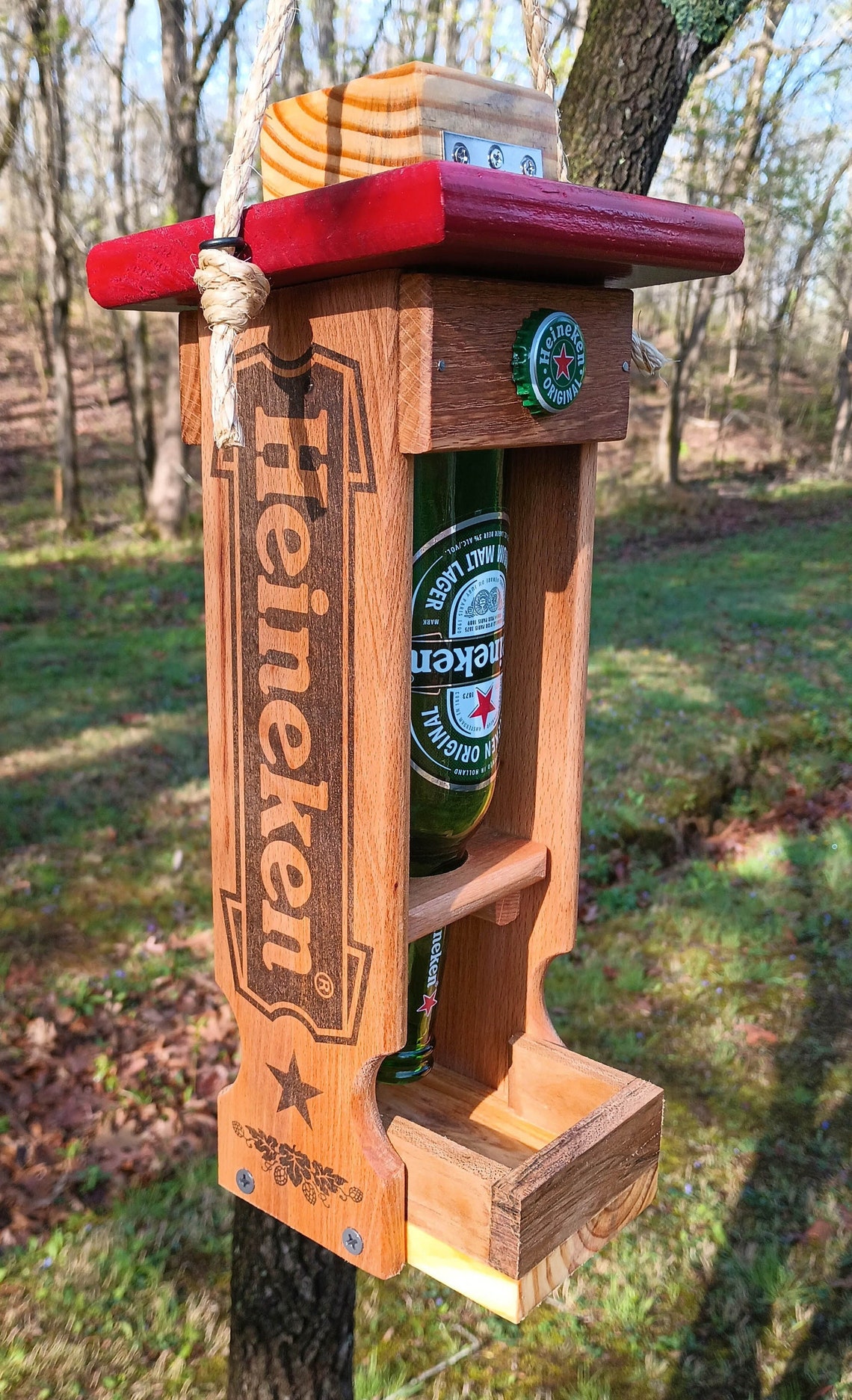 Heineken Beer Bottle Easy Fill Bird Feeder - Etsy