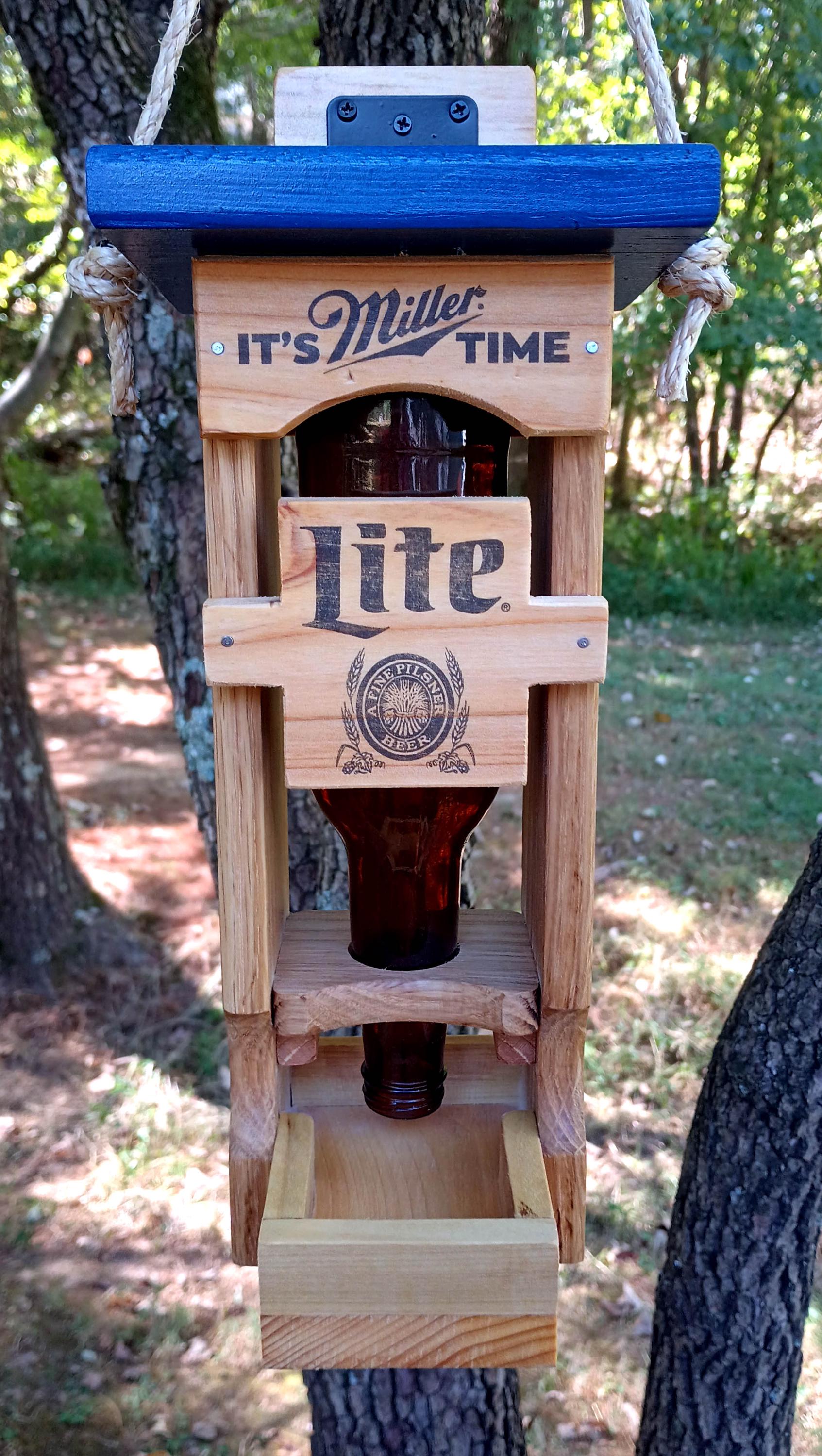 Miller Lite Beer Bottle Easy Fill Bird Feeder - Etsy