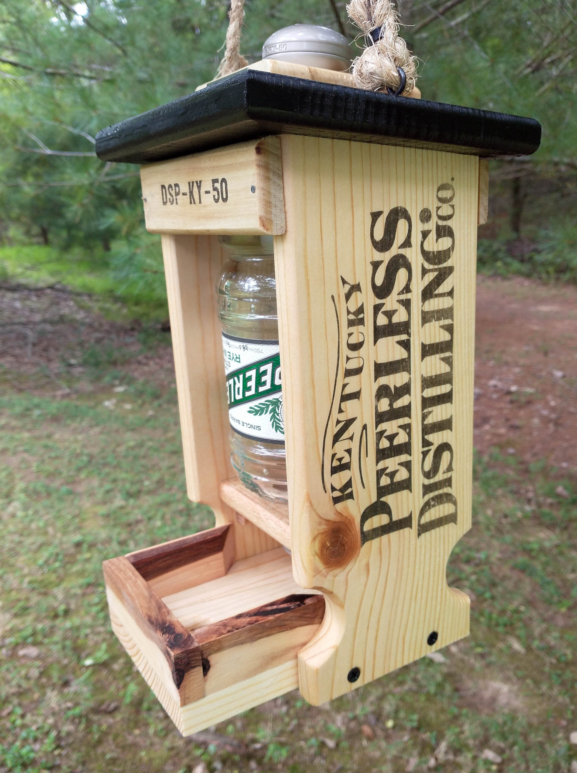 Peerless Rye Whiskey Bottle Easy Fill Bird Feeder - Etsy