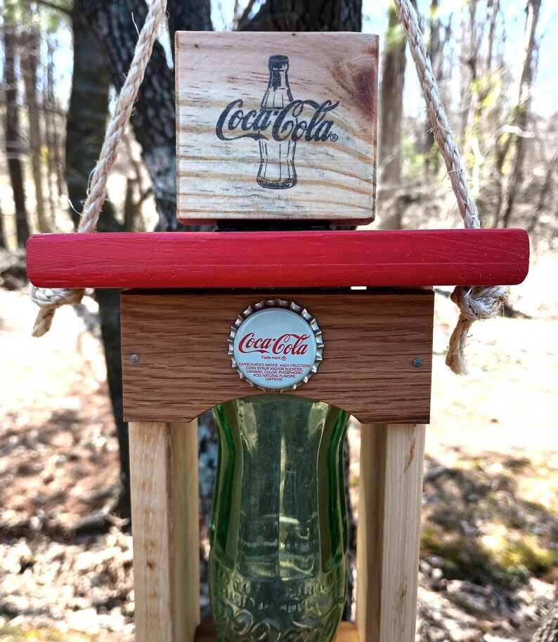 Coca Cola Vintage Mini Soda Bottle Easy Fill Bird Feeder - Etsy