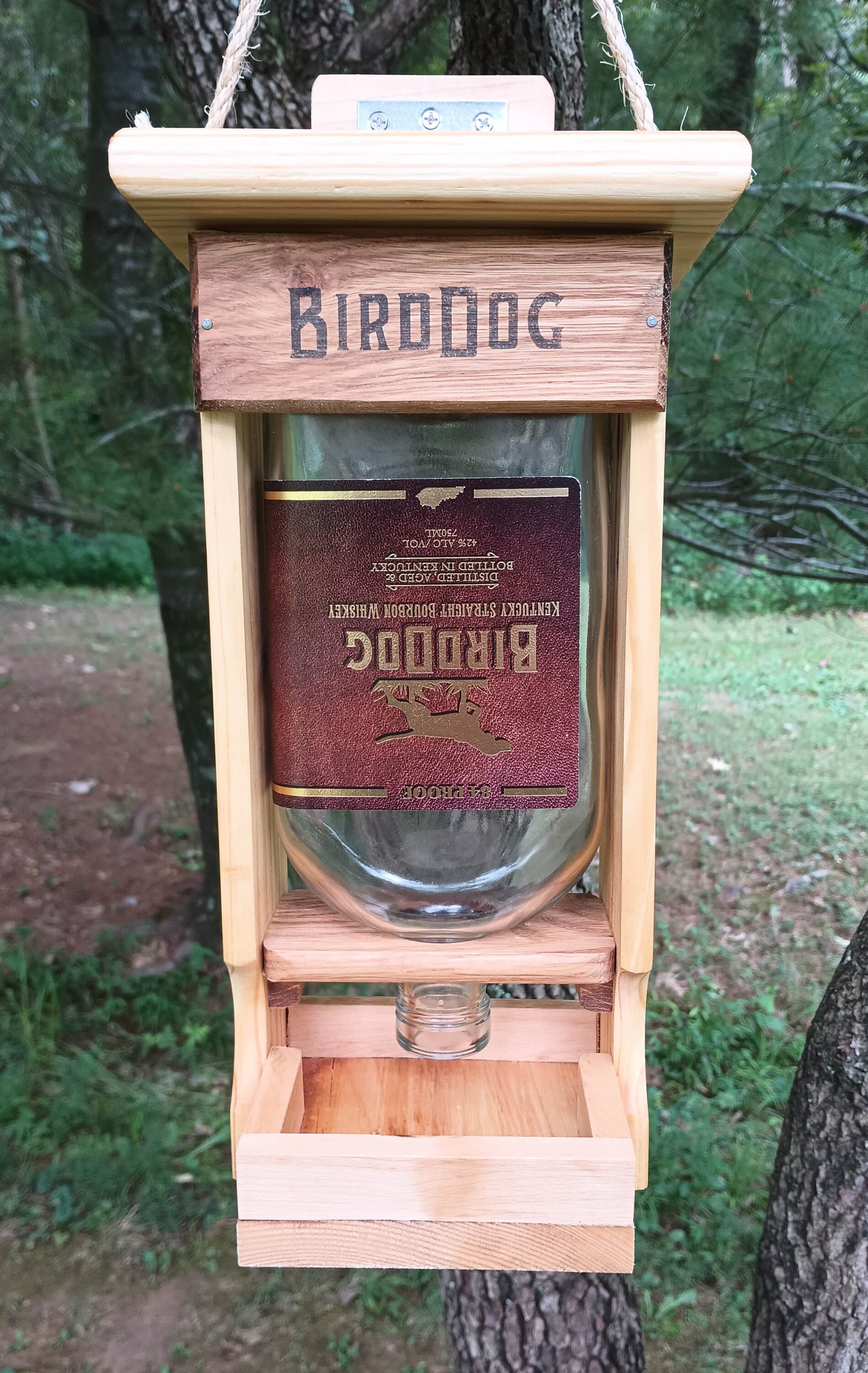 Bird Dog Bourbon Bottle Easy Fill Bird Feeder - Etsy