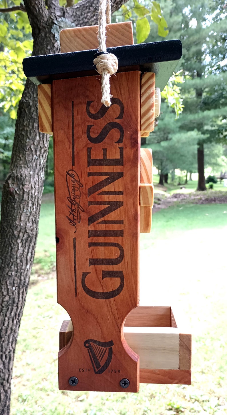 Guinness Beer Bottle Easy Fill Bird Feeder - Etsy