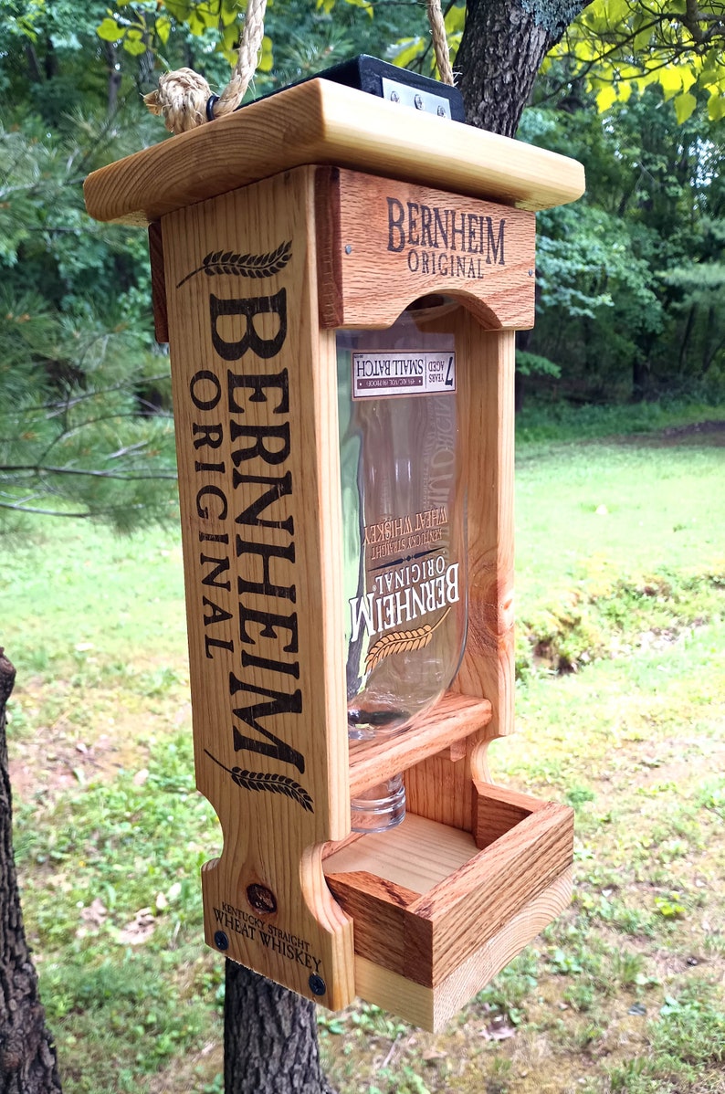 Bernheim Wheat Whiskey Bottle Easy Fill Bird Feeder - Etsy