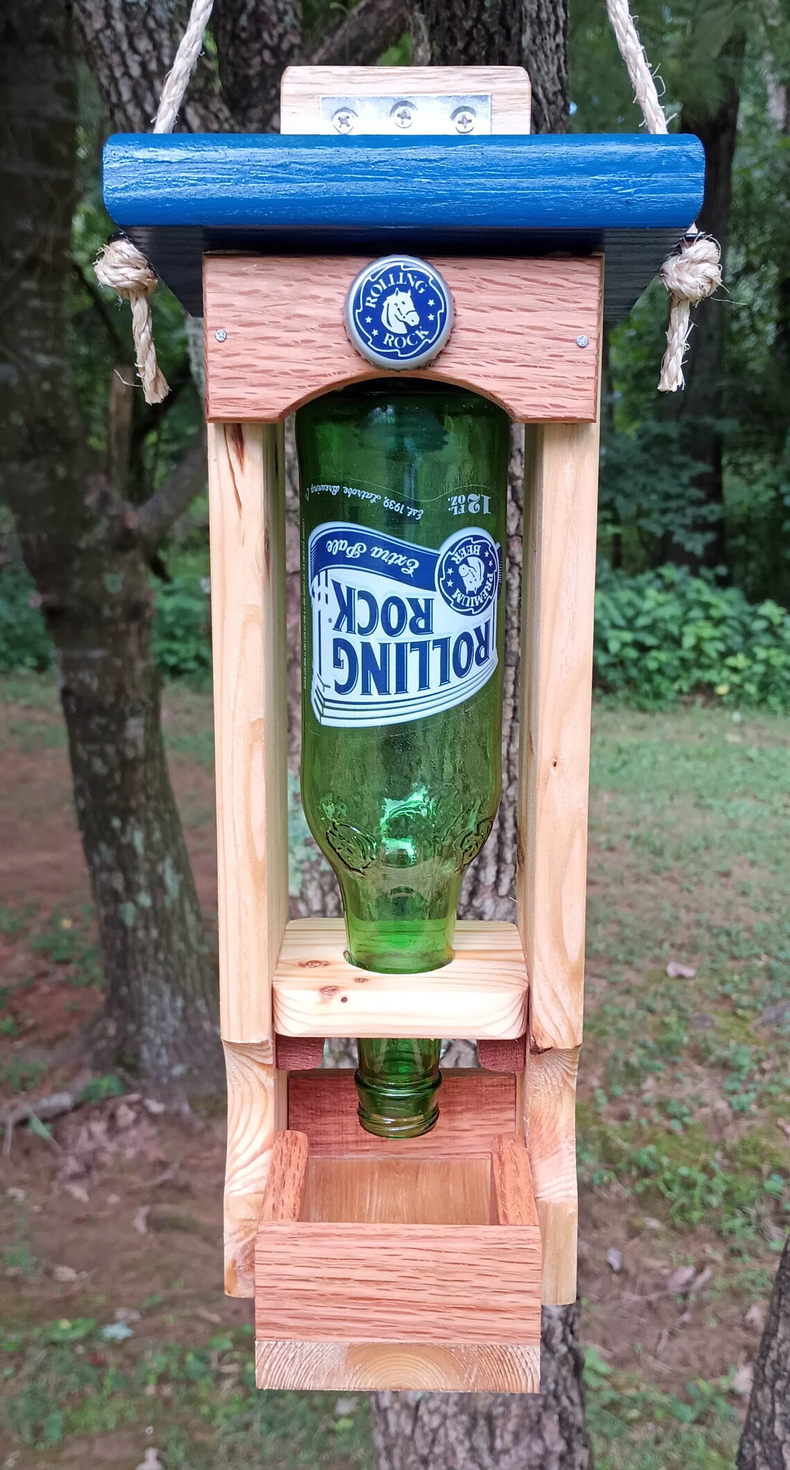 Rolling Rock Beer Bottle Easy Fill Bird Feeder - Etsy
