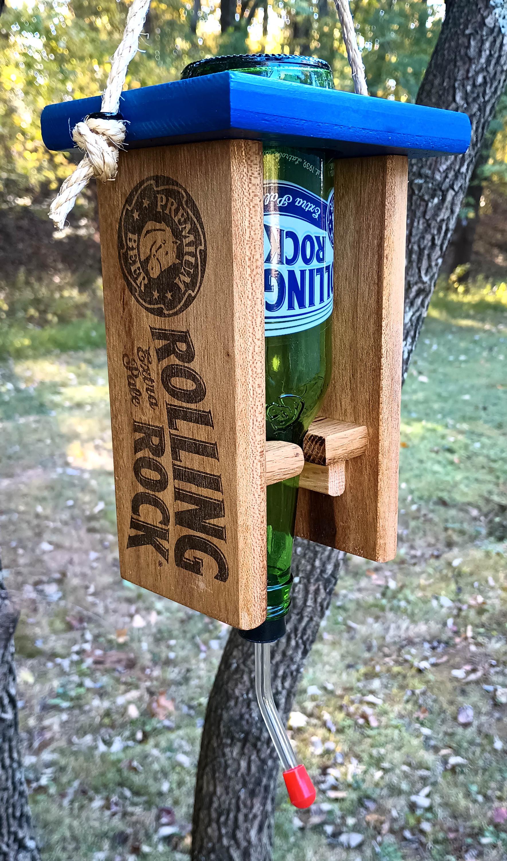 Rolling Rock Beer Bottle Hummingbird Feeder - Etsy