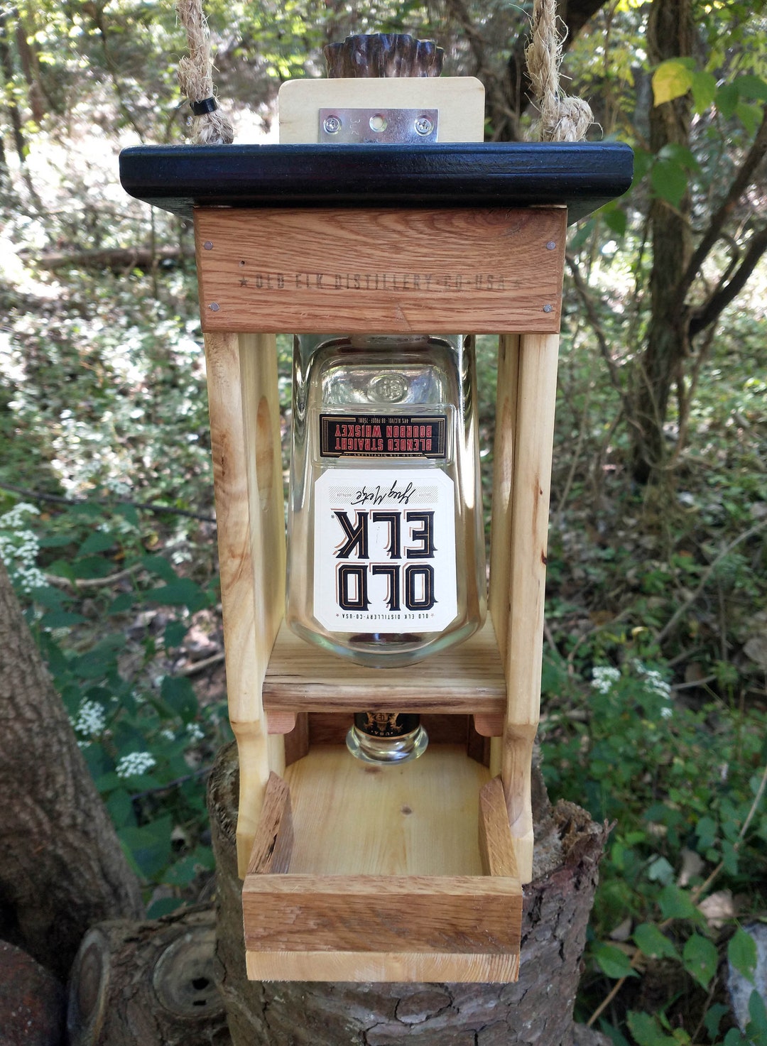 Old Elk Bourbon Bottle Easy Fill Bird Feeder - Etsy
