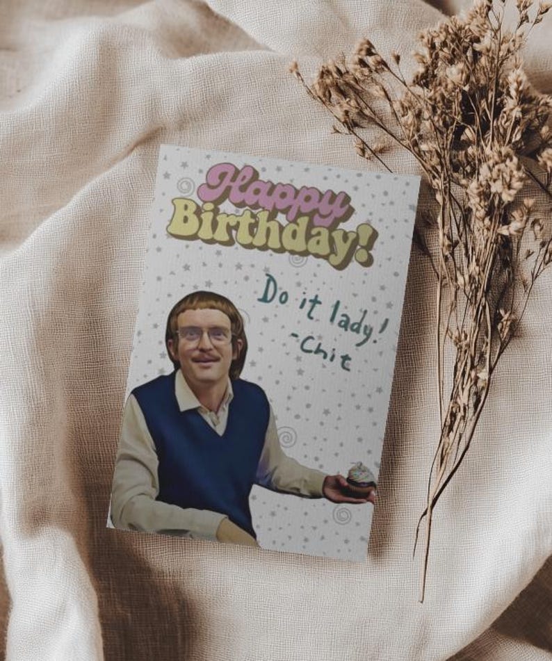 Do It Lady Birthday Card Funny Birthday Card Chit Birthday Card - Etsy