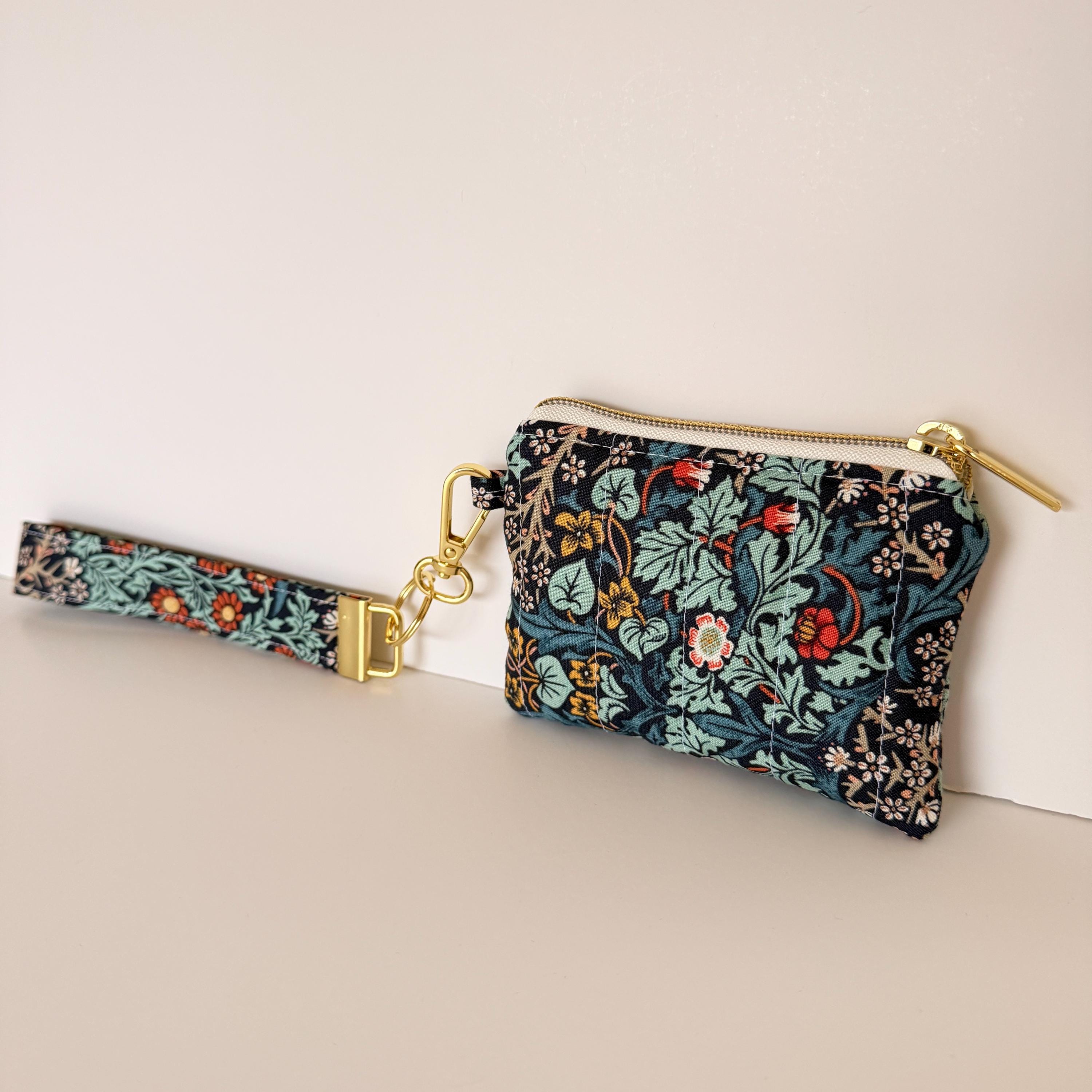 Handmade Quilted Wallet Coin Purse With Keychain Wristlet, - Etsy