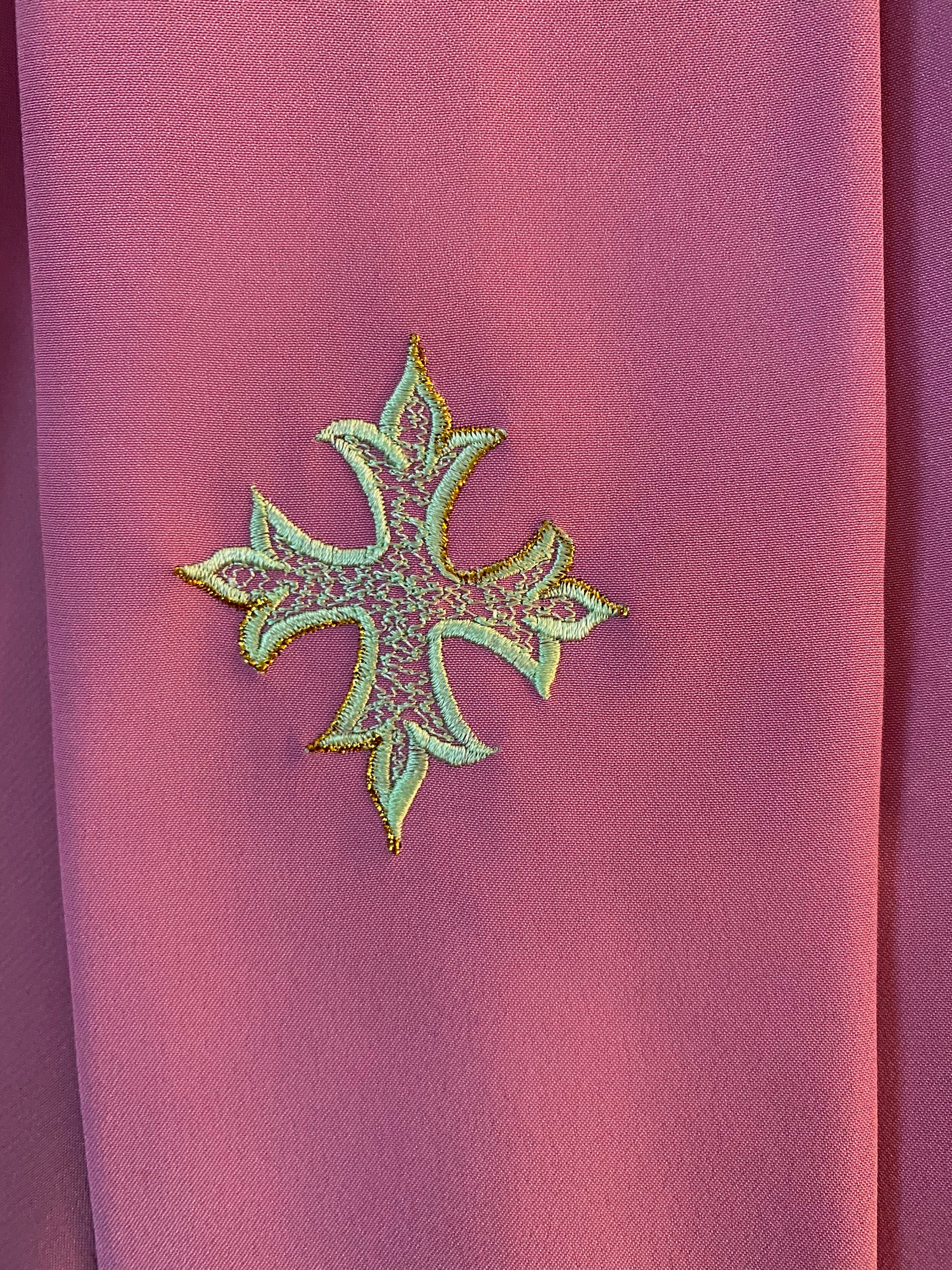 Pink Semi-gothic Chasuble With Stole and Collar Scapular 66 - Etsy