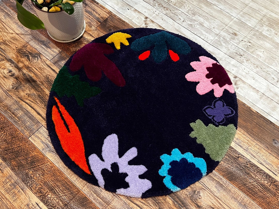 Abstract Flower Field Rug - Etsy