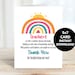 Teacher Thank You Card, Teacher Rainbow Card, Teacher Appreciation Card ...