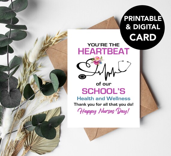 School Nurse Thank You Notes Nurse Appreciation Week Printable Thank