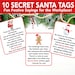 Secret Santa Gift Tags Printable, Secret Santa Poem Tags, Secret Santa ...