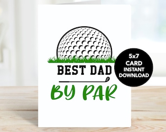 Printable Father's Day Card Golf Funny Golf-themed Greeting Card for ...