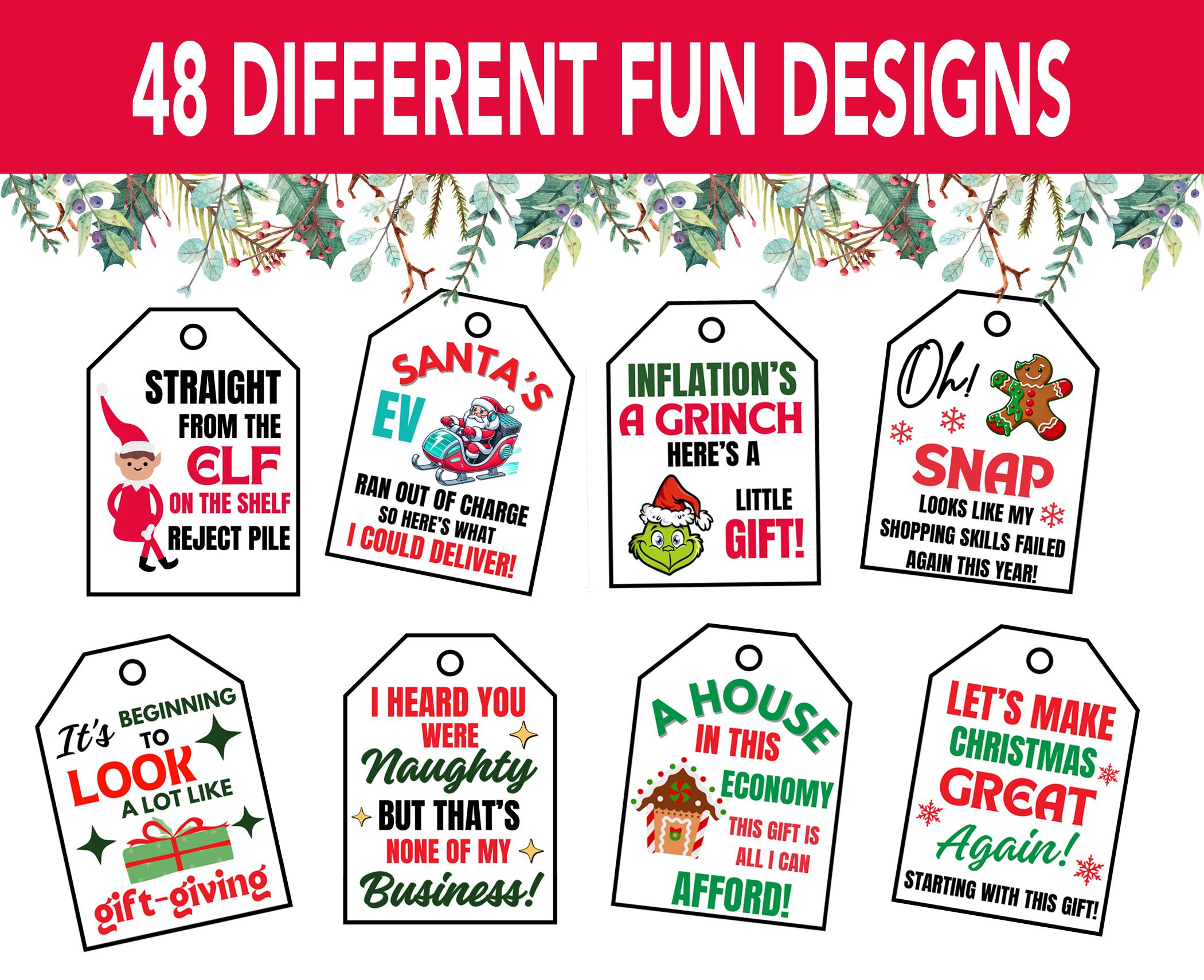 Funny Christmas Tags, Sarcastic Gift Tags, Sarcastic Holiday Tags ...