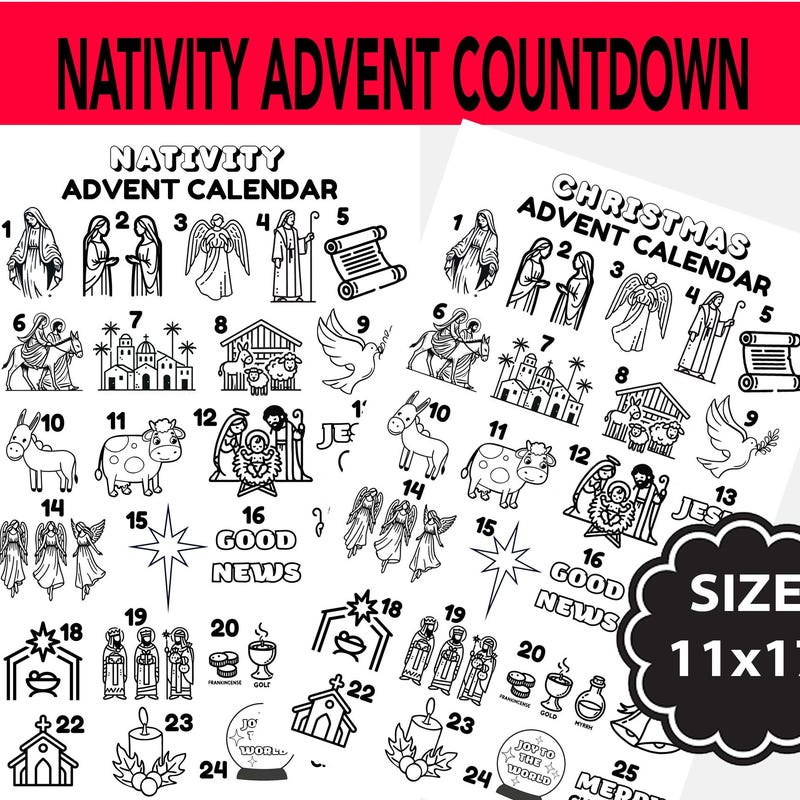 Nativity Advent - Etsy