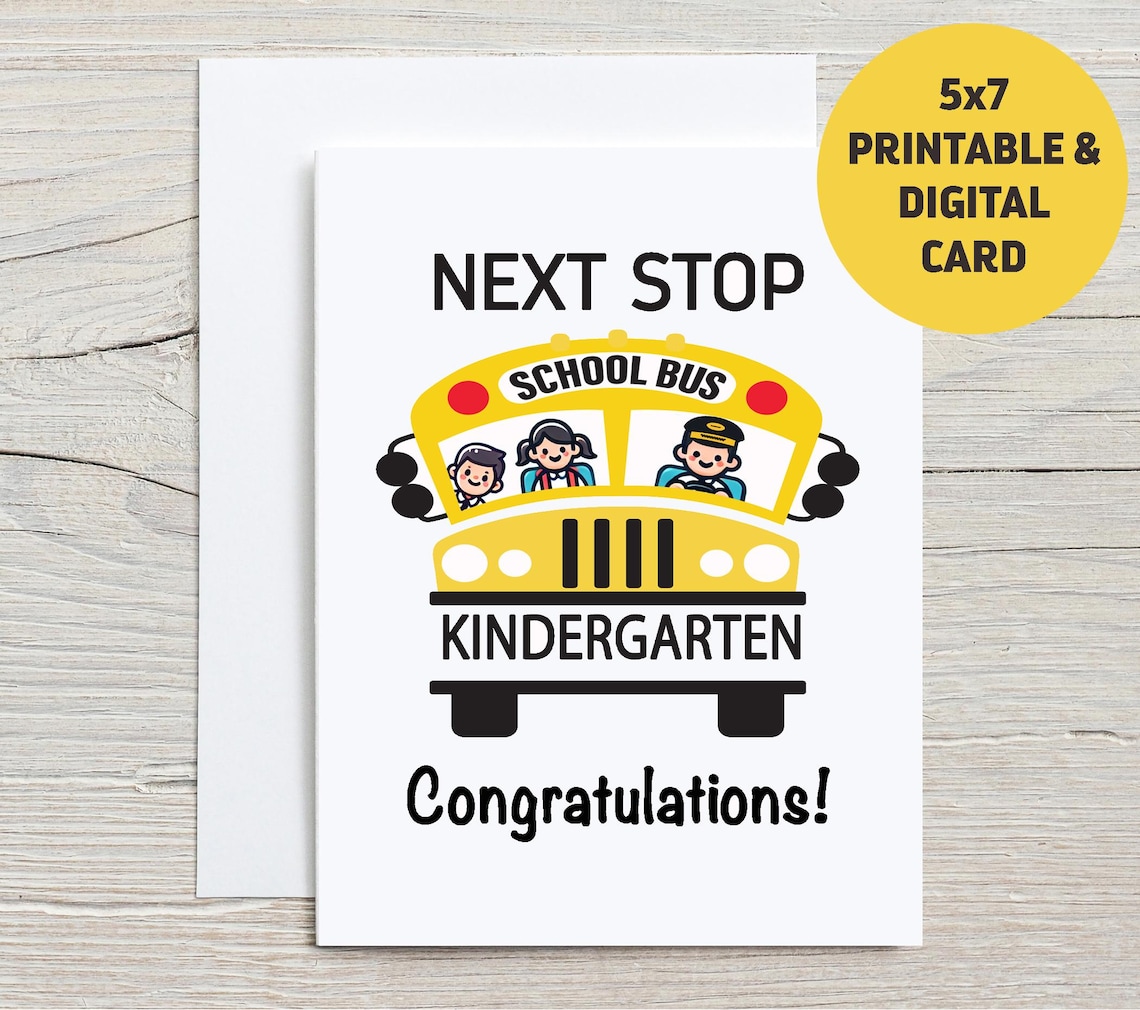 Preschool Graduation Card, Kindergarten Card, Preschool Goodbye ...