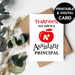Assistant Principal Card, Assistant Principal Appreciation Card ...