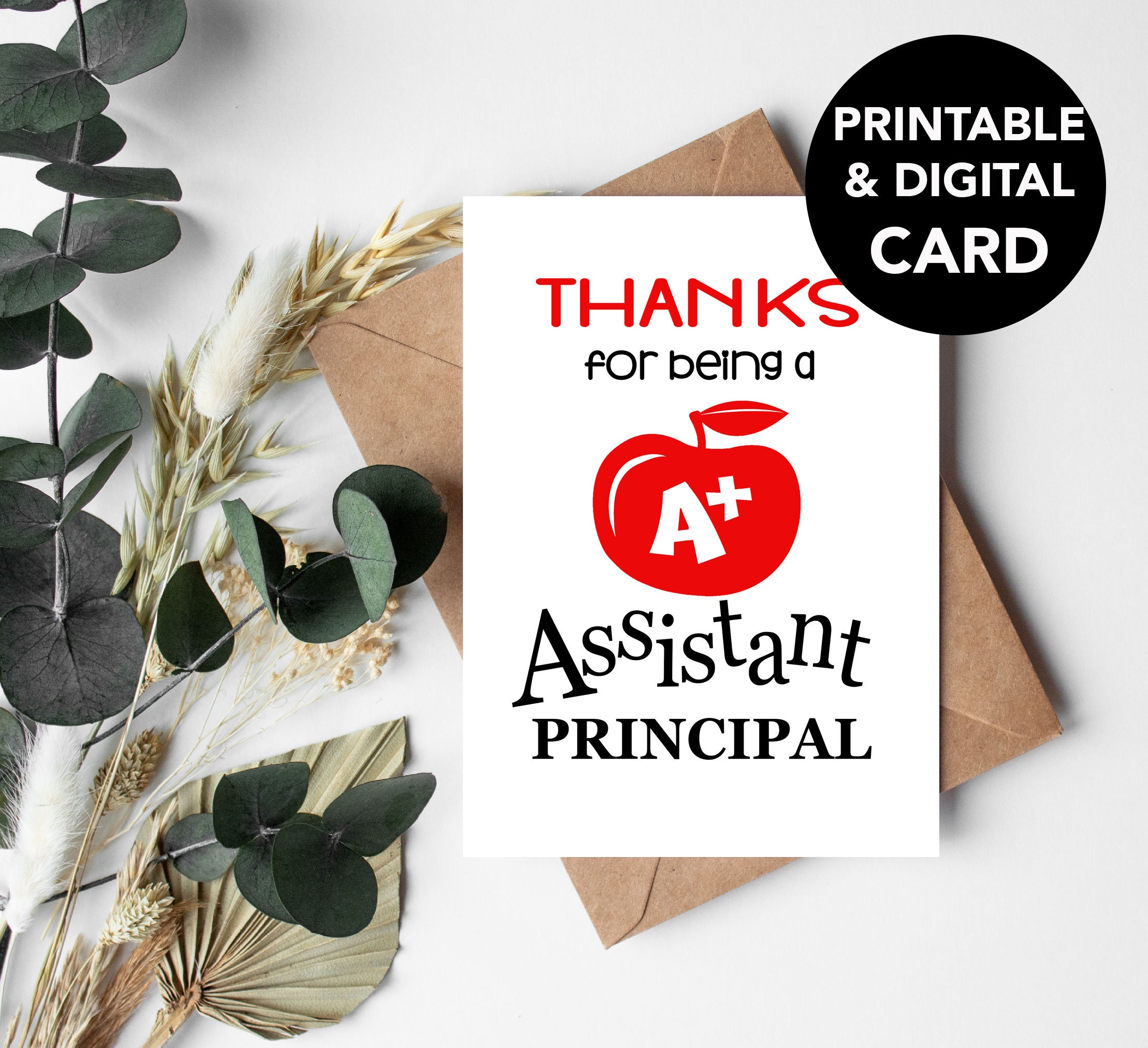 Assistant Principal Card, Assistant Principal Appreciation Card ...