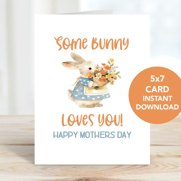Bunny Card - Etsy