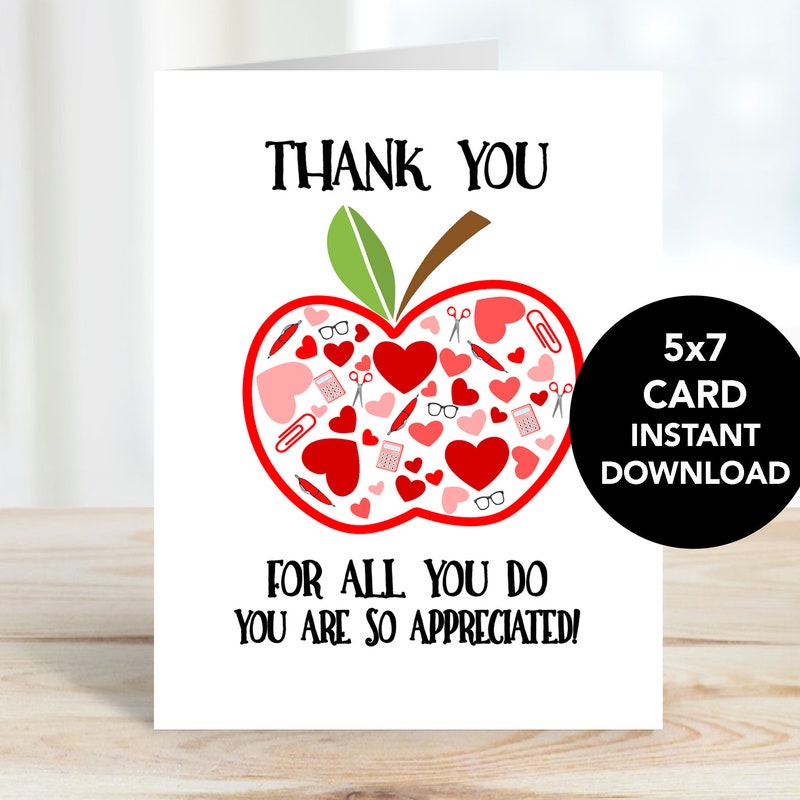 Card of Appreciation - Etsy