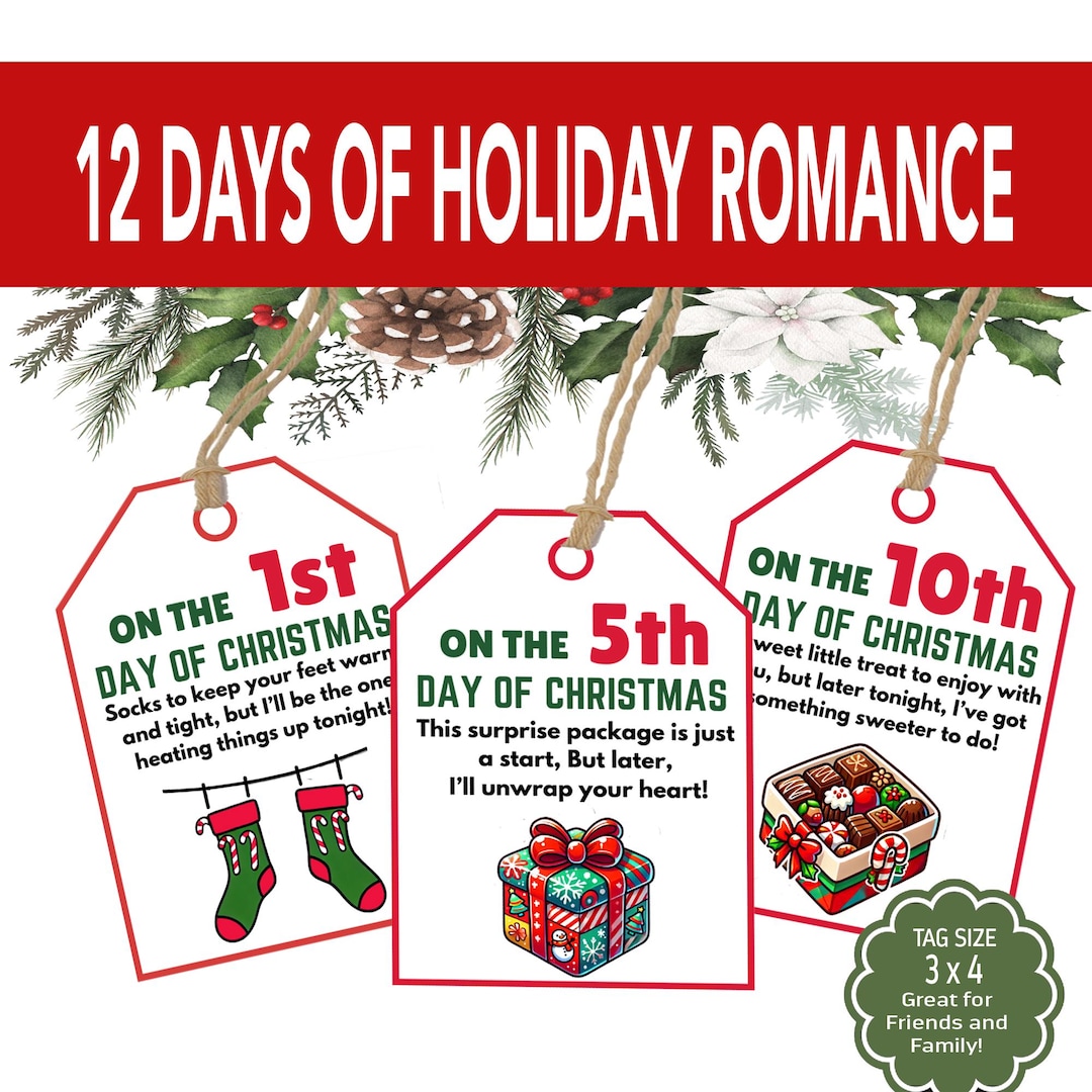 12 Days of Christmas Tags, 12 Days of Holiday Romance, 12 Days of ...