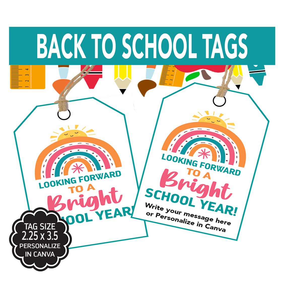 Printable Back to School Tags School Tags Printable New - Etsy