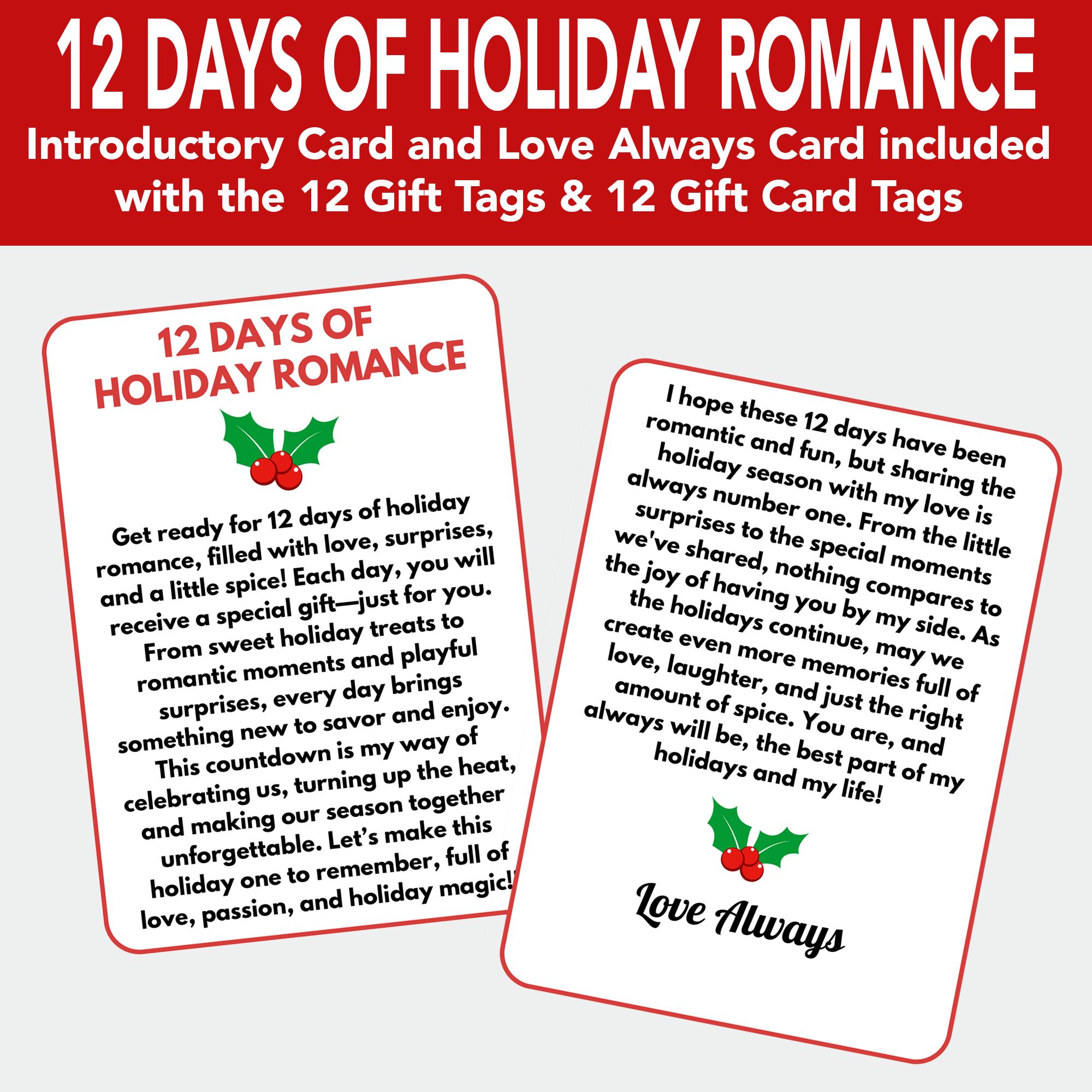 12 Days of Christmas Tags, 12 Days of Holiday Romance, 12 Days of ...