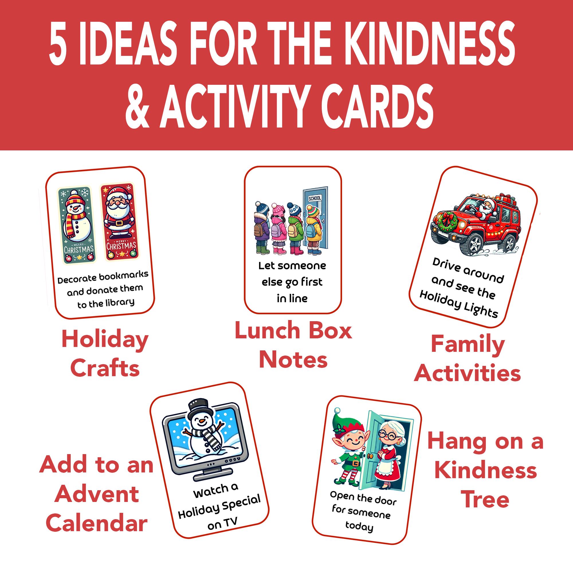 Kindness Cards, Holiday Kindness Cards, Christmas Countdown Cards ...
