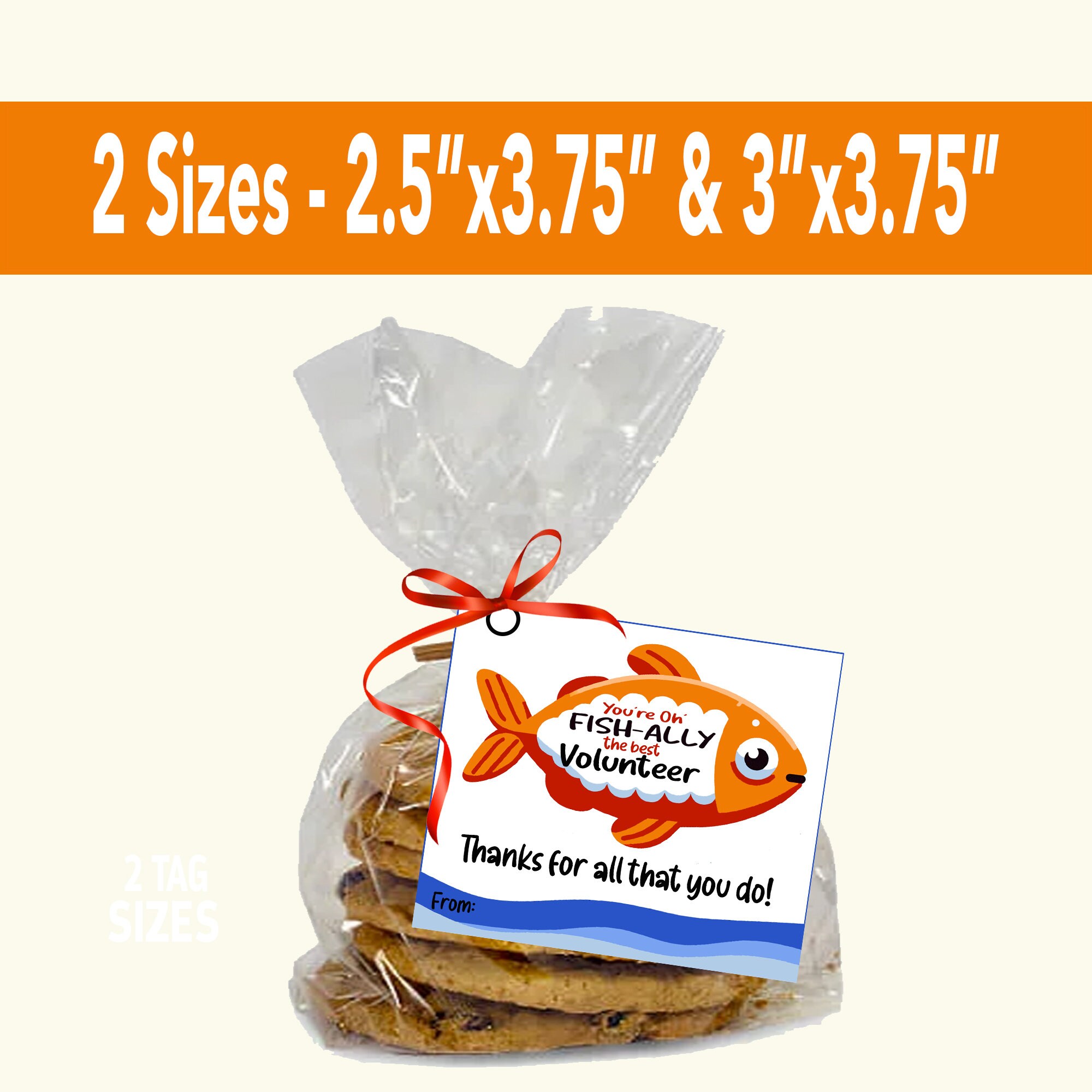 Volunteer Tags, Oh Fish Ally the Best Tags, Fish Tags, Thank You ...
