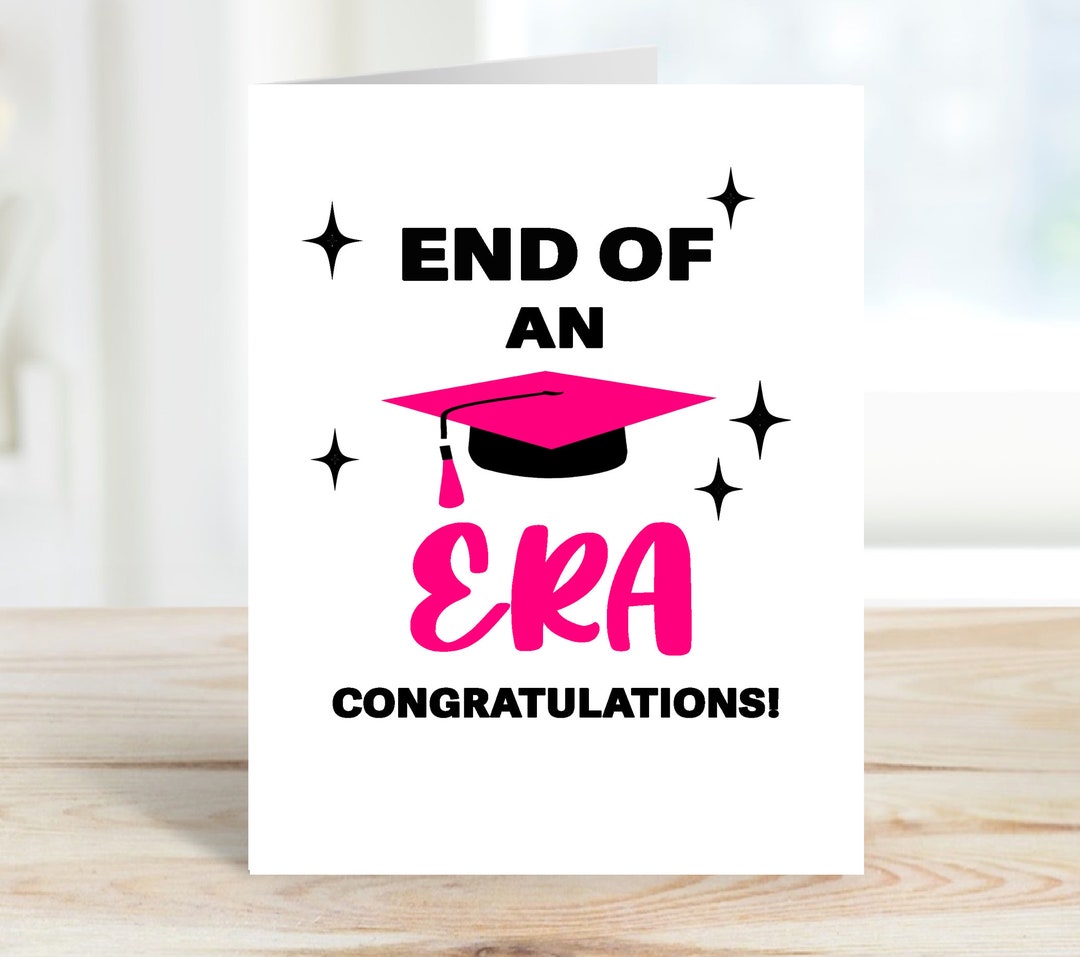 Graduation Card Printable, Graduation Era Card, High School Grad Card ...