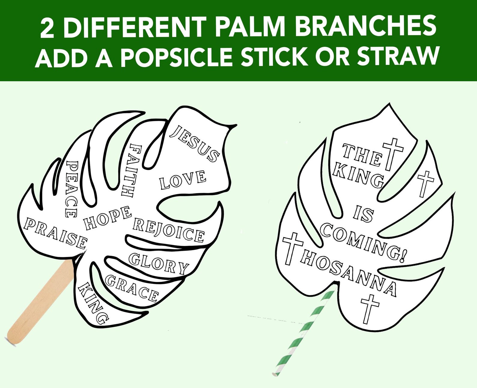 Palm Sunday Activity, Easter Activity, Palm Sunday Coloring, Holy Week ...