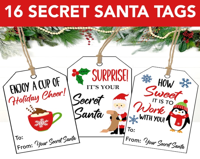 12 Days of Christmas Tags, Christmas Countdown Tags, Snackmas Neighbor ...